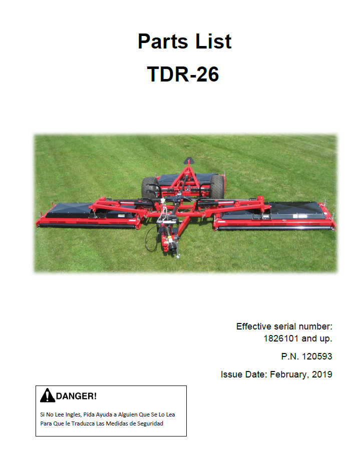 Operator’s/Parts Manuals – Progressive Turf Equipment